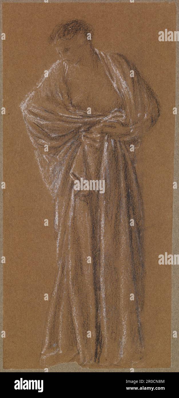 Female - Drapery Study of standing female Figure, 1864-65. Black and ...