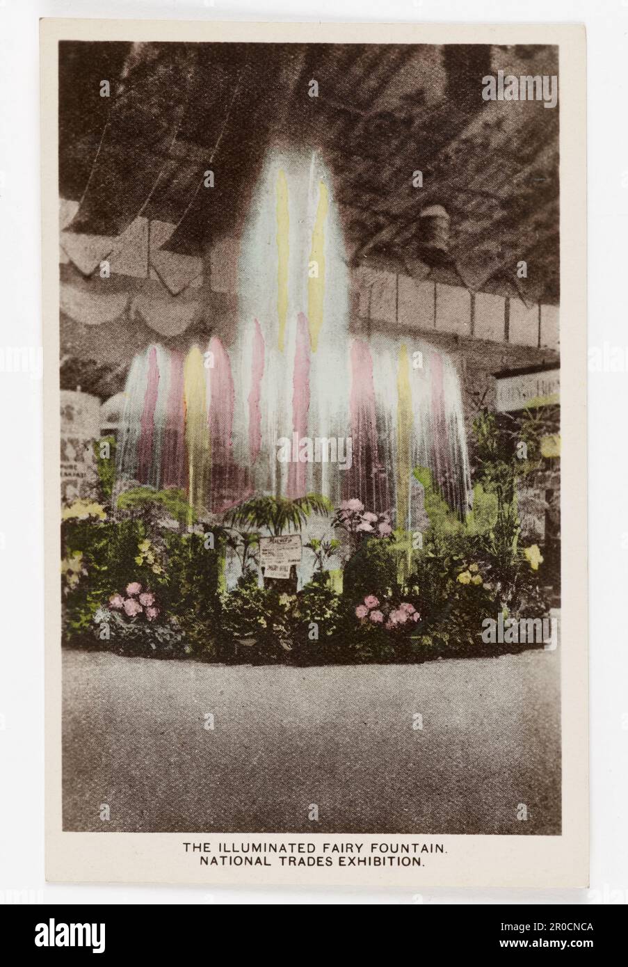 Postcard - Illuminated Fairy Fountain, National Trades Exhibition ...