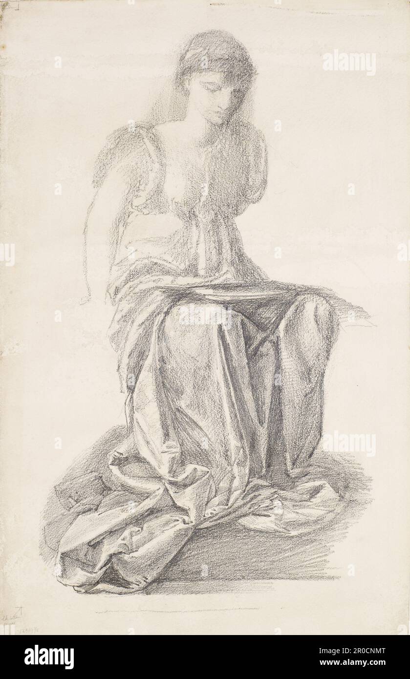The Fates - Study for the Figure of Clotho, 1865. Artist: Sir Edward ...