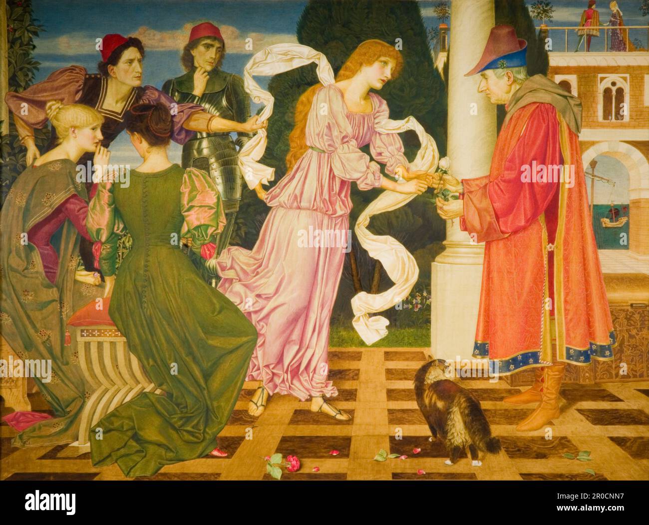 Beauty Receiving the White Rose from her Father, 1899. By Joseph Edward ...