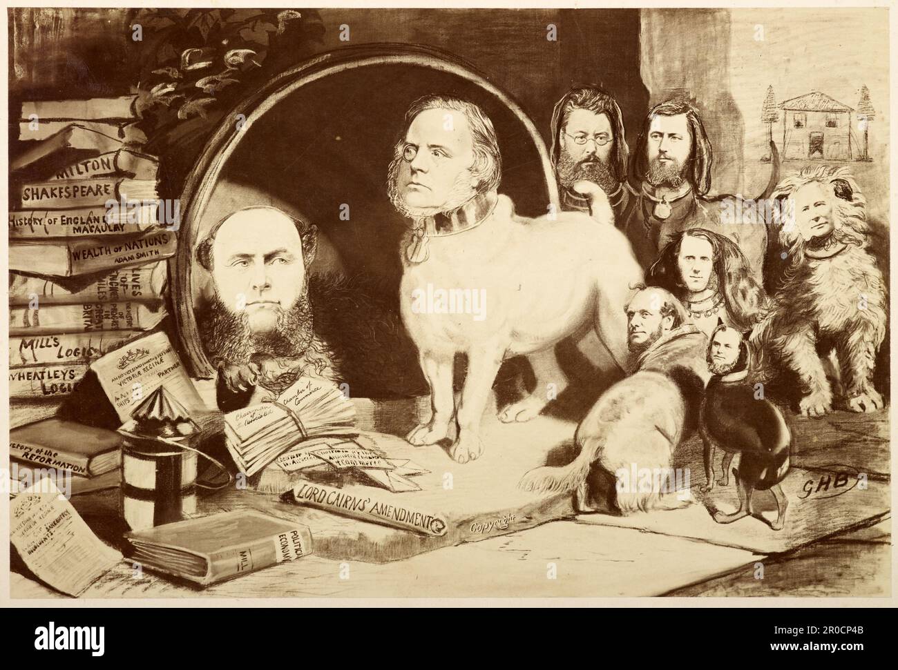 Photograph of Satirical Drawing - 1867 Election. Satirical Drawing in ...