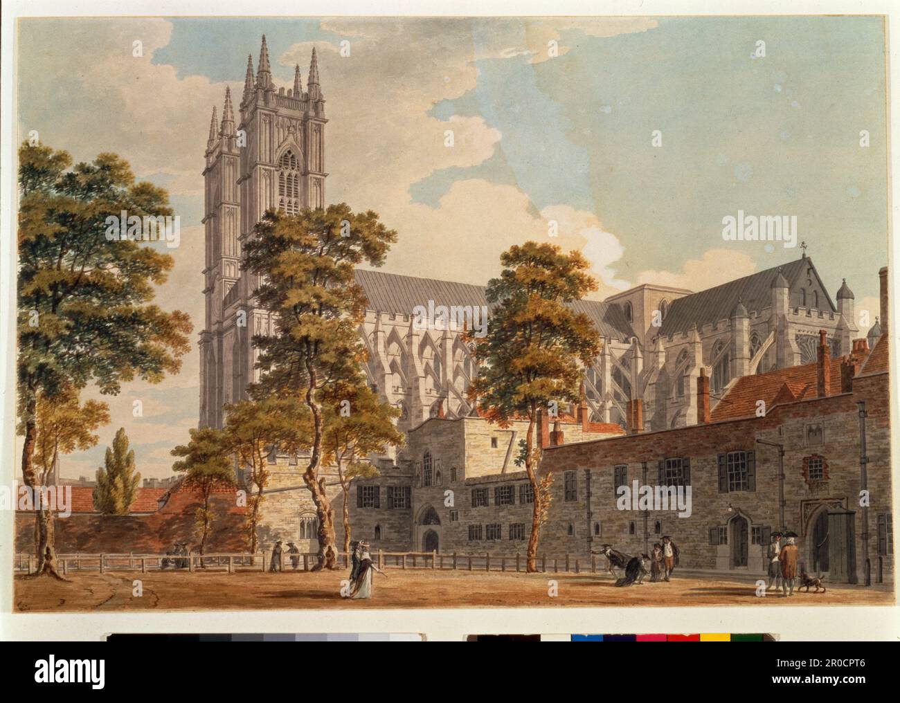 Westminster Abbey From The Schools, 1790-1792. By Thomas Malton Jnr ...