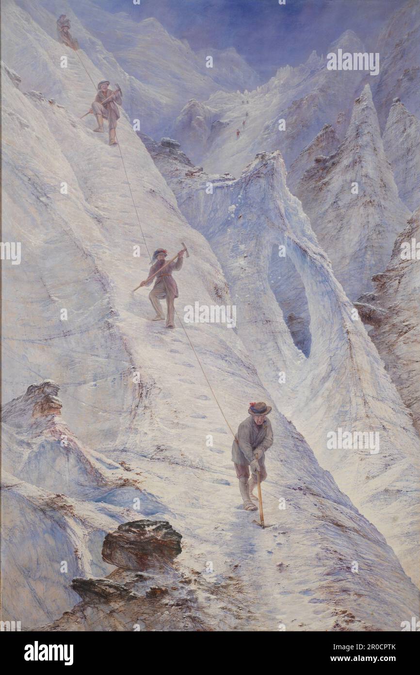 Alpine Climbers, 1869. Artist: Elijah Walton Stock Photo - Alamy