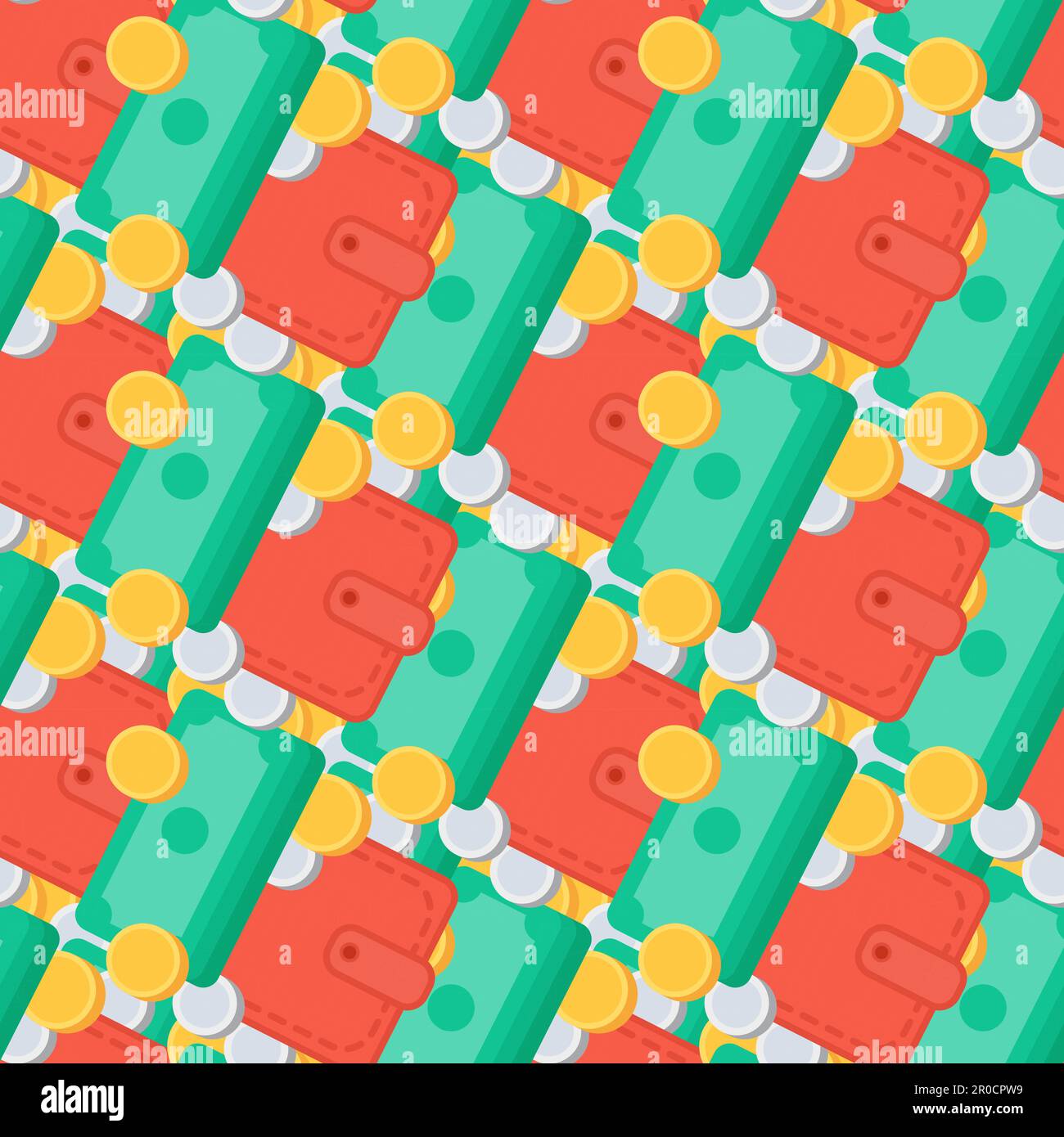 Successful investing Seamless Pattern. Bank holding. Financial budget ...