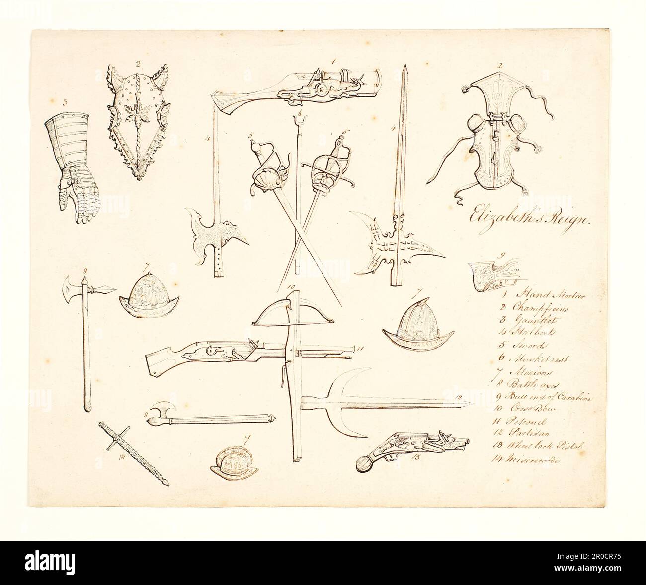 Sketches of Armour - Study for Elizabeth I, 1844-45. Artist John ...
