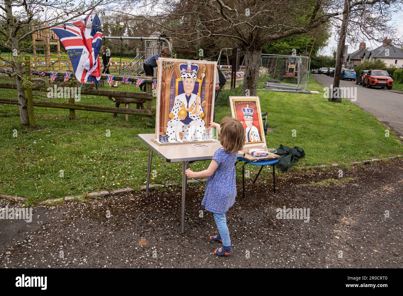 Girl at coronation party Stock Photo - Alamy