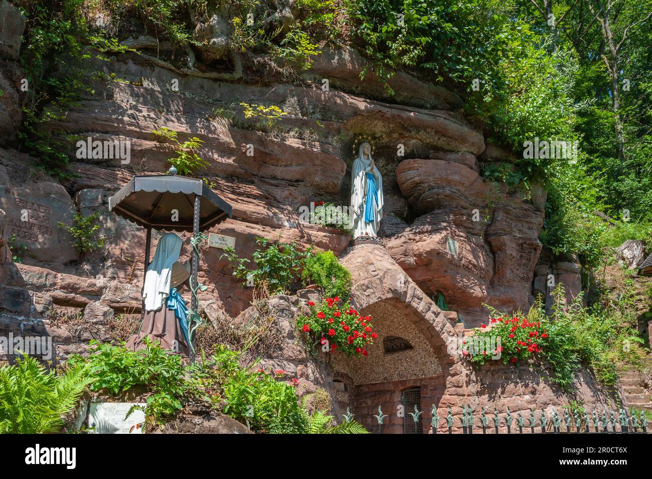 Lourdes Grotto as a place of Marian worship, Eppenbrunn, Palatinate ...