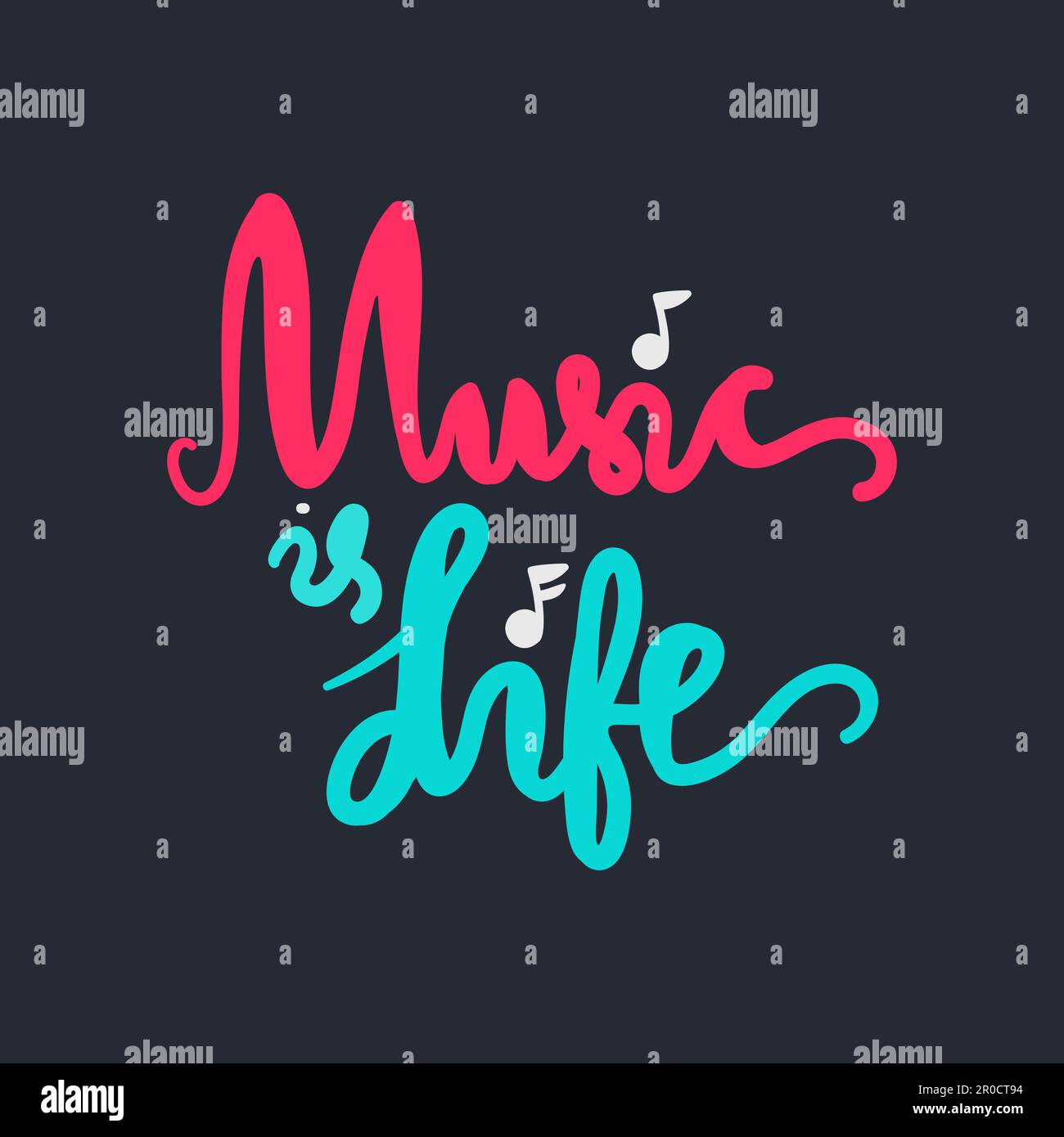 Vintage Musical Lettering for Banner and Badge. Sticker, Poster ...