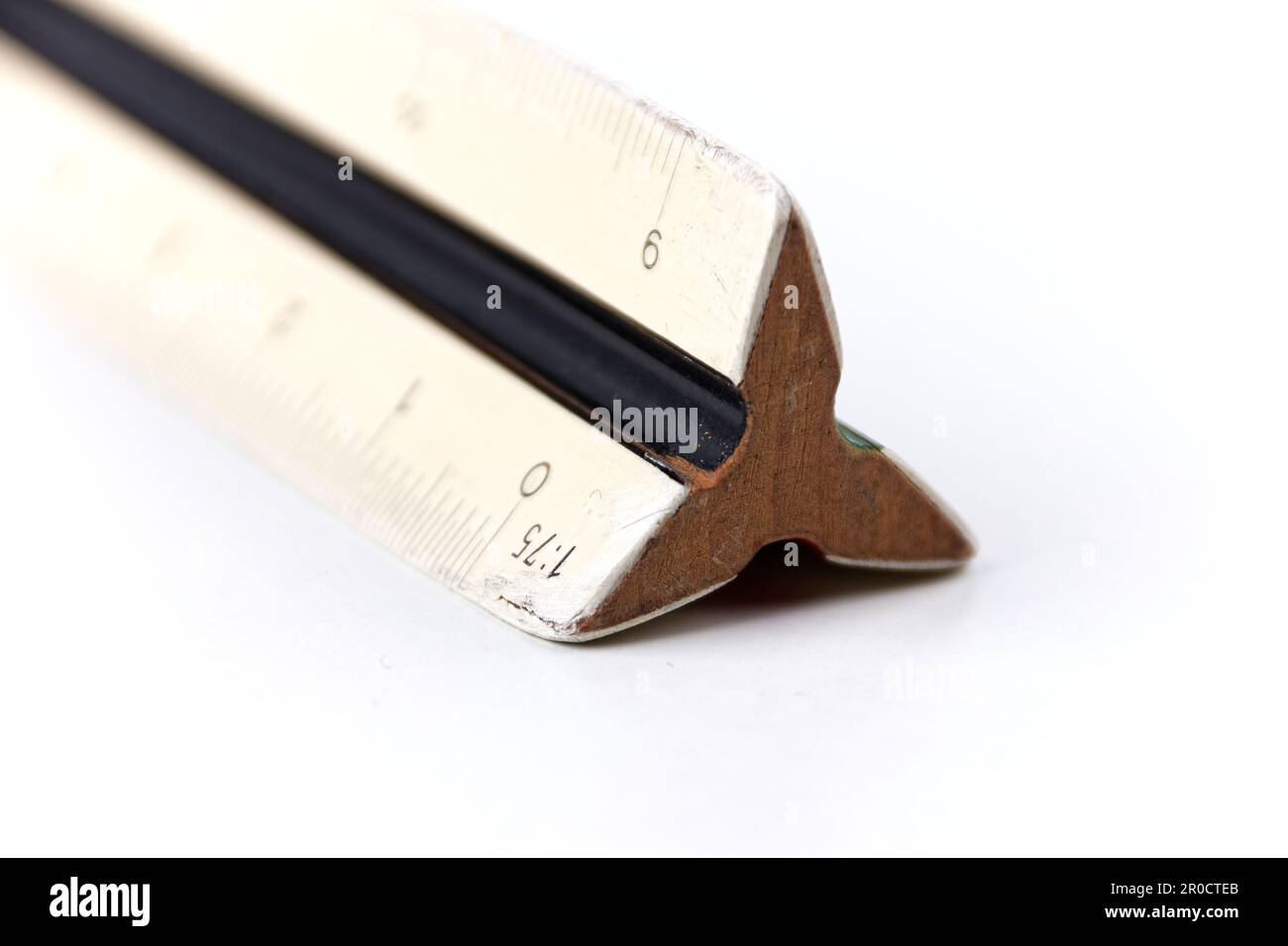 Vintage slide rule calculating and measuring instrument. Mechanical ...