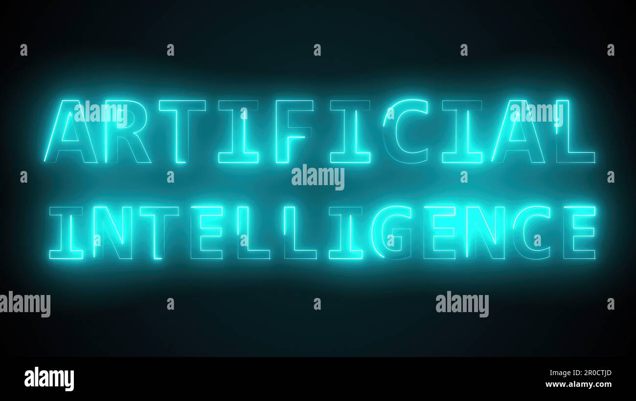 Artificial intelligence text. Computer generated 3d render Stock Photo ...
