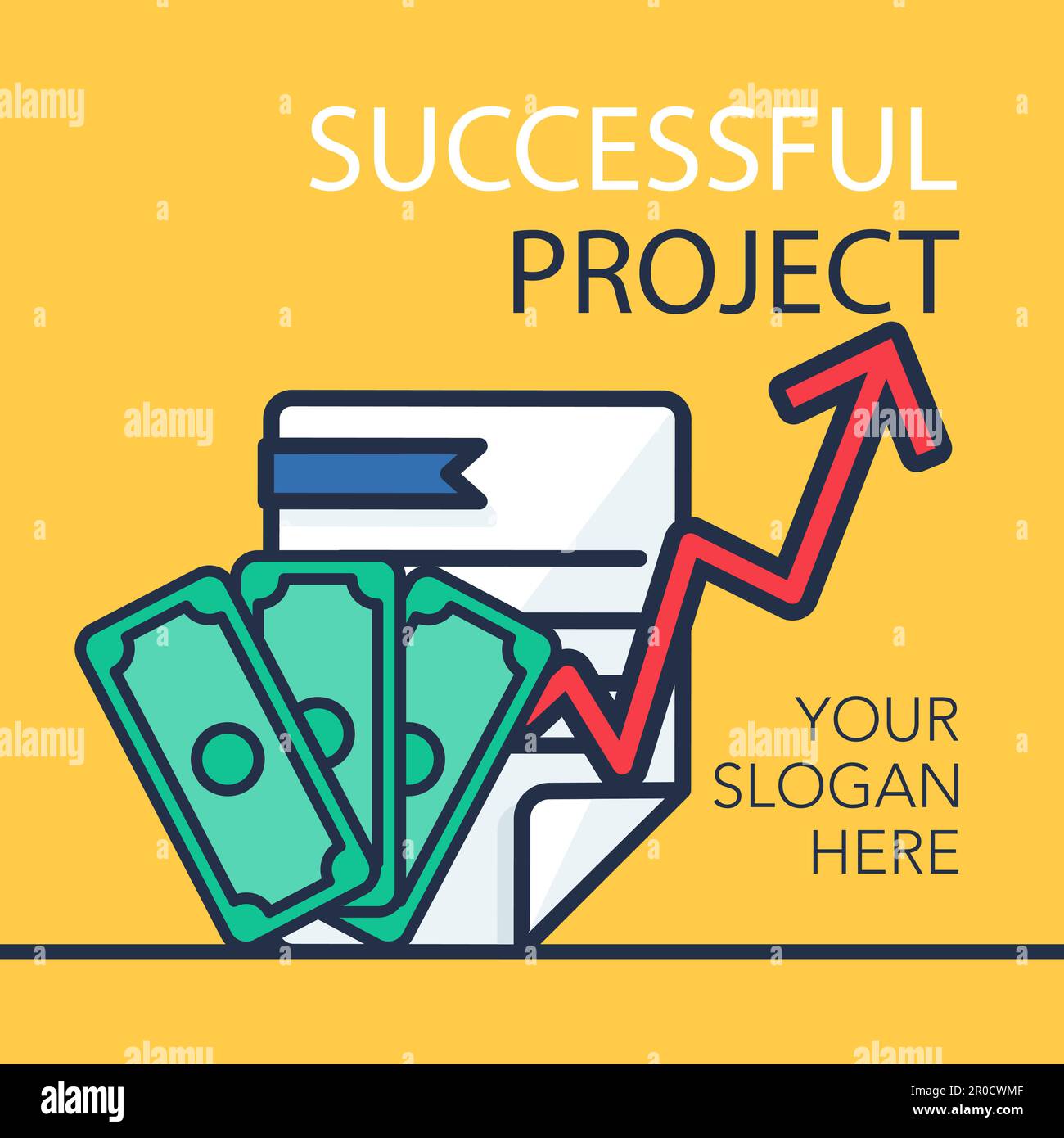 Successful investing concept. Bank holding. Financial budget banner ...