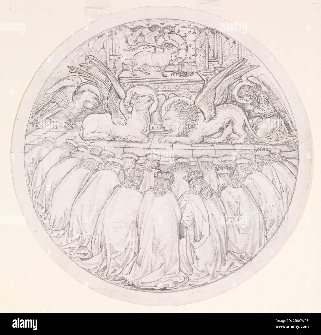 [Recto - Front]. The Worship of the Lamb, 1864-65. Artist: Edward Burne ...