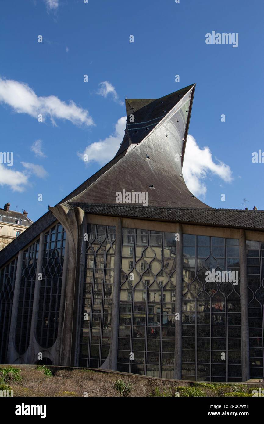 Rouen, France: Ste Jeanne d'Arc church by Louis Arretche, 1979, whose ...