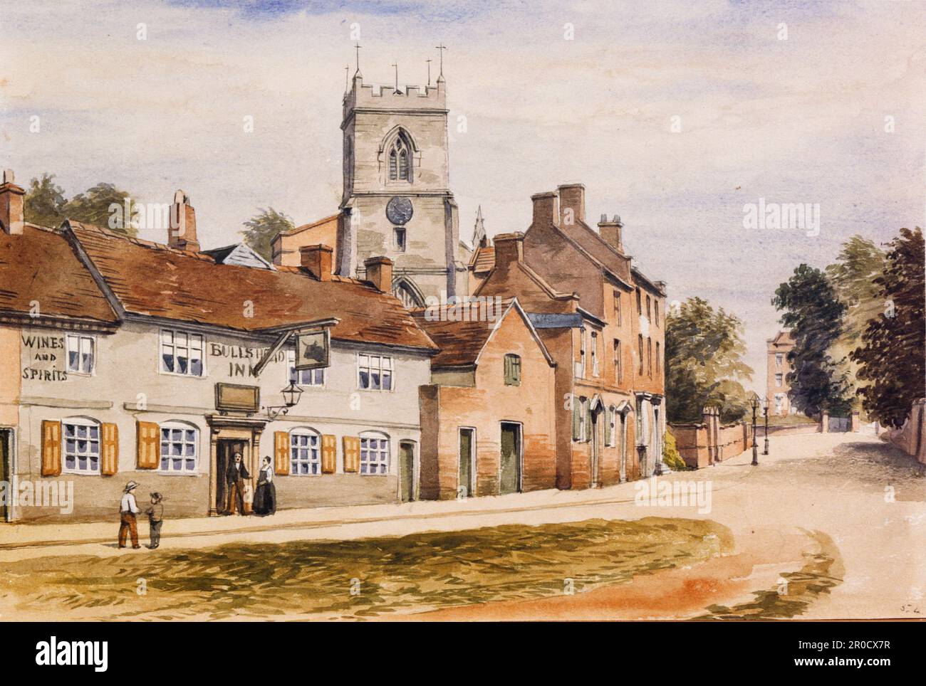 St Mary's Row Moseley Village, undated. Allen Edward Everitt.. Moseley ...