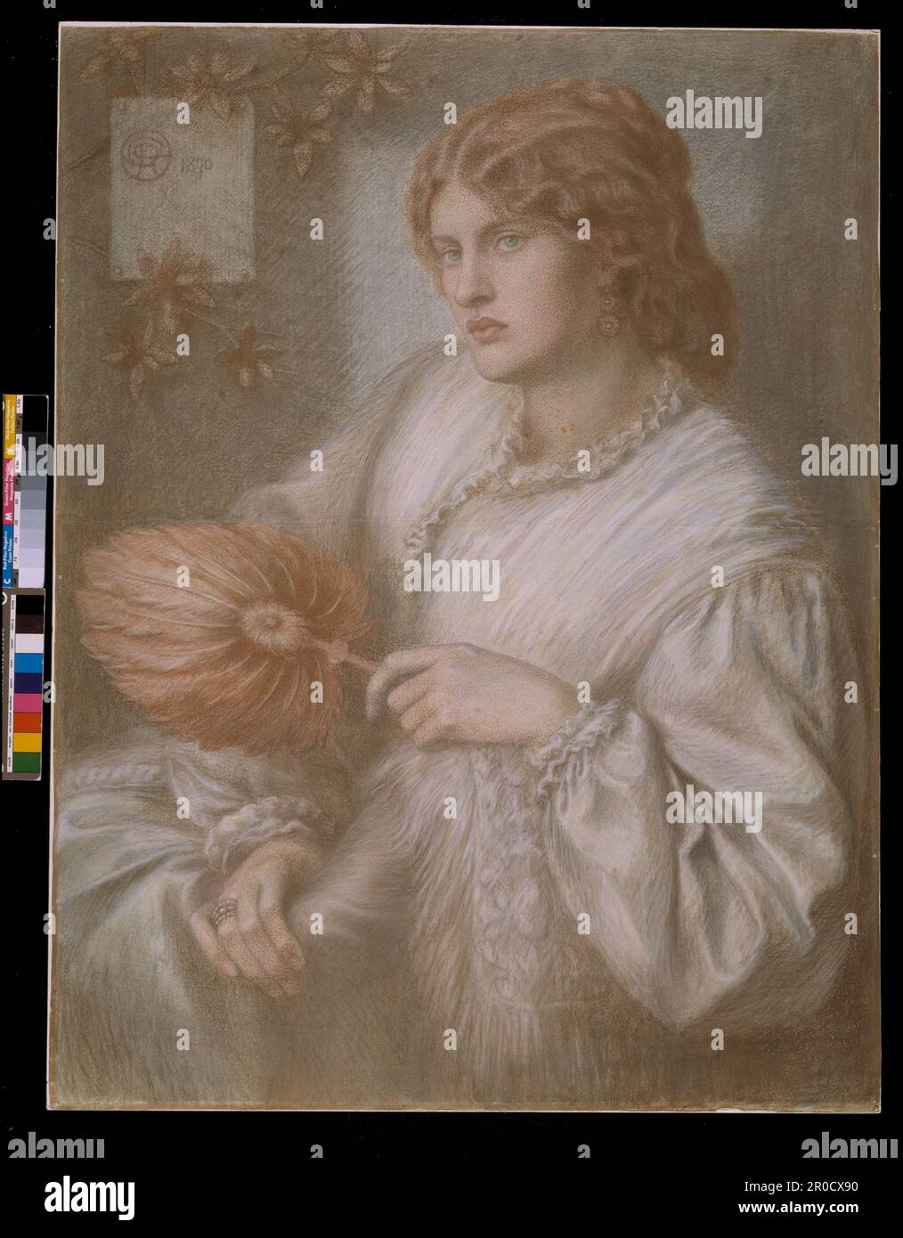 Portrait of Woman with a Fan, 1870. Female Figure (believed To Be Fanny ...