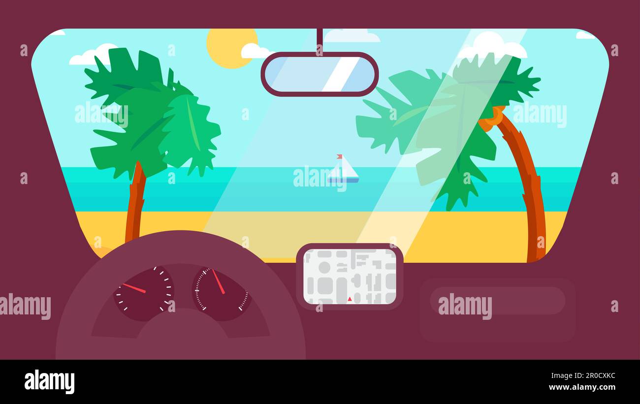 Too hot car interior Stock Vector Images - Alamy