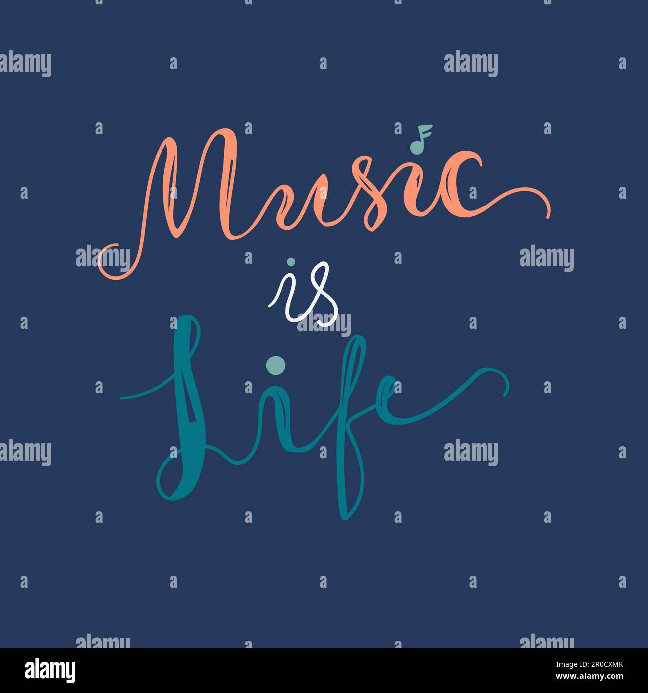 Vintage Musical Lettering for Banner and Badge. Sticker, Poster ...