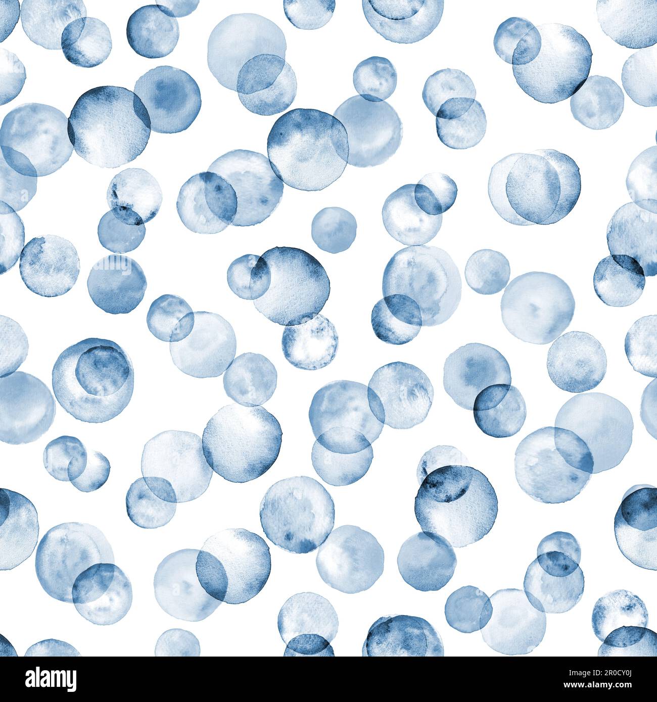 Abstract watercolor birthday party background. Hand drawn navy blue geometric shapes circles ...