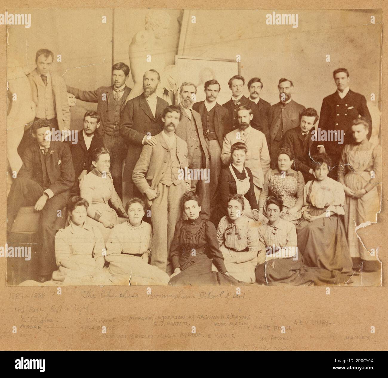 The Life Class, Birmingham School of Art, 1888. Unknown photographer ...