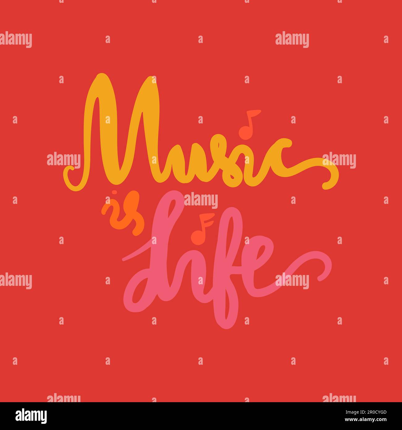 Vintage Musical Lettering for Banner and Badge. Sticker, Poster ...