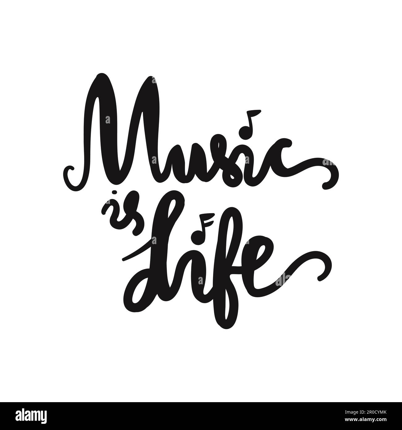 Vintage Musical Lettering for Banner and Badge. Sticker, Poster ...