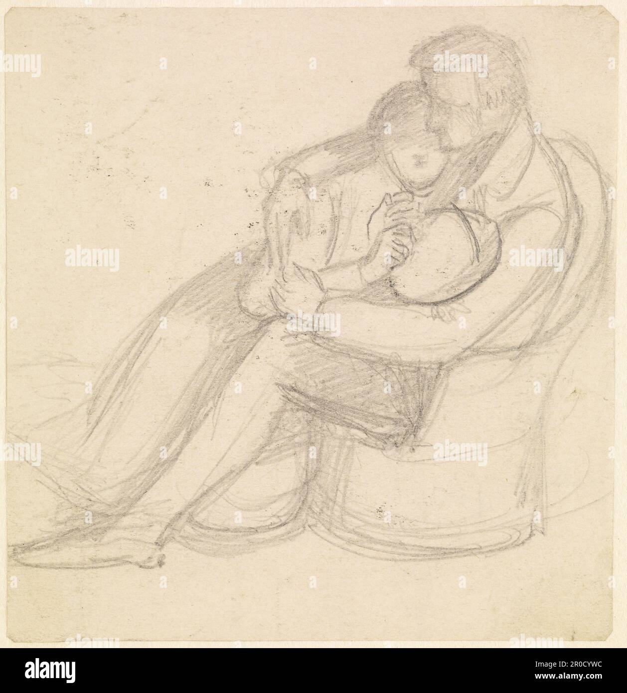 The Wedding of St George and Princess Sabra - Study for two Figures ...