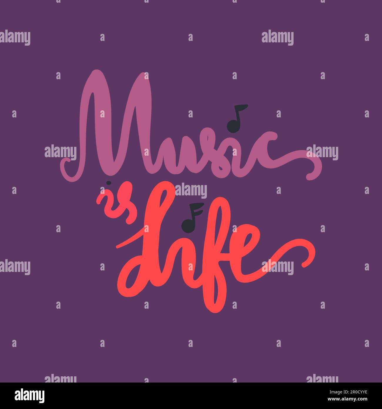 Vintage Musical Lettering for Banner and Badge. Sticker, Poster ...