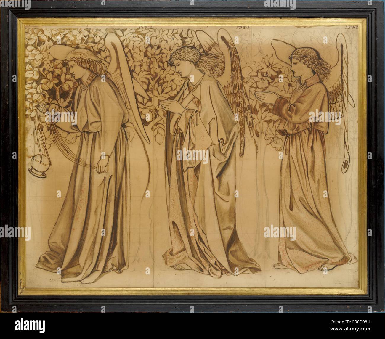 Tile Design - Processing Angels, 1866. William Morris (d.1896 Stock ...