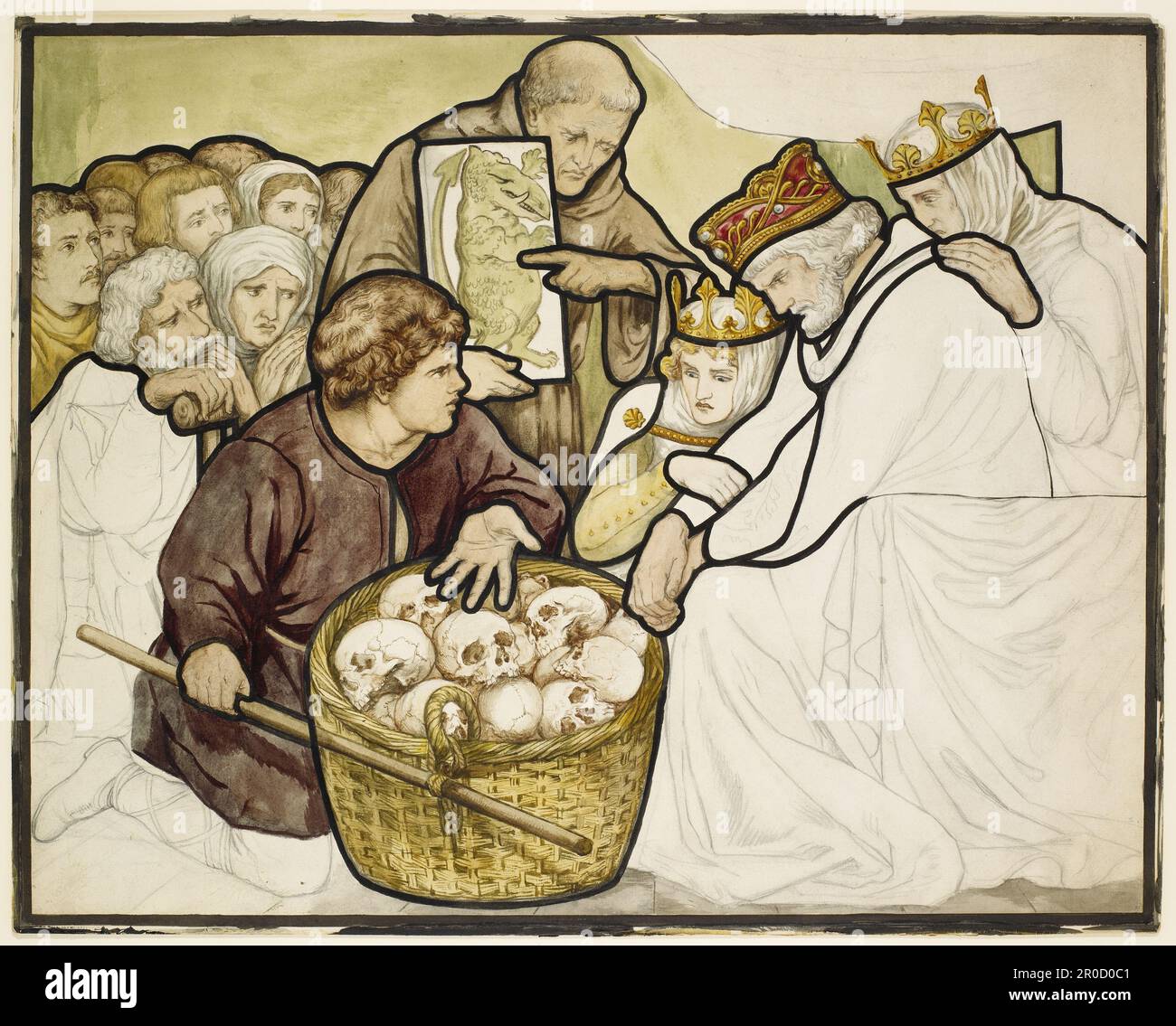 The Story of St George - The Skulls brought to the King, 1875. Artist ...
