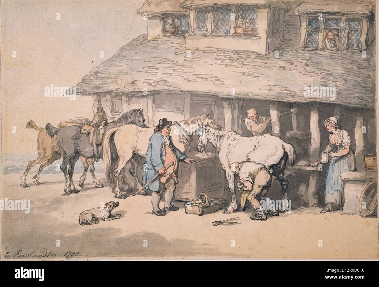 At The Forge, 1790. Thomas Rowlandson Stock Photo - Alamy