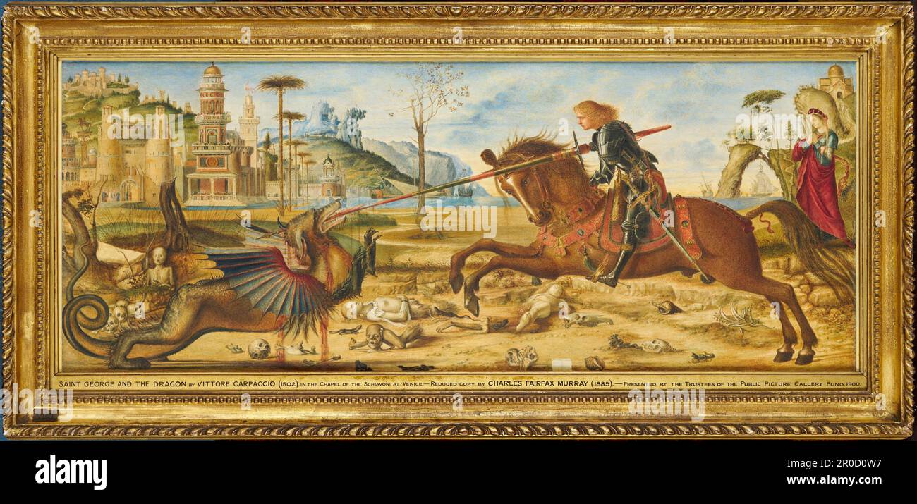 After Carpaccio - St George And The Dragon, 1885. Charles Fairfax ...