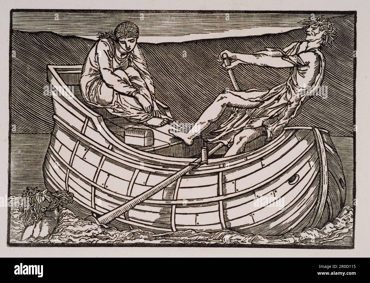 Cupid and Psyche - The dead Man rising from the Water as Psyche is ...