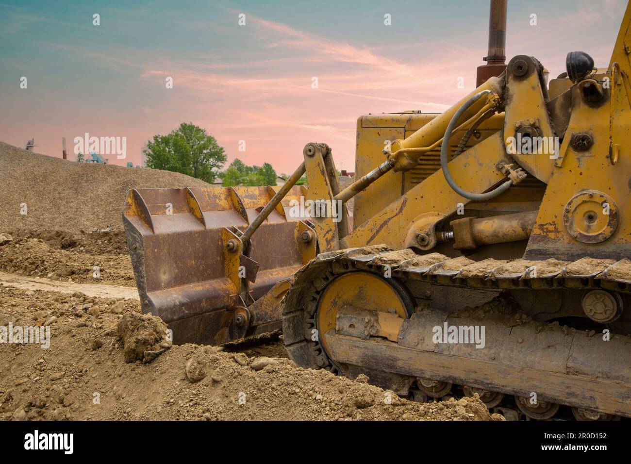 Bulldozer at work Stock Photo - Alamy
