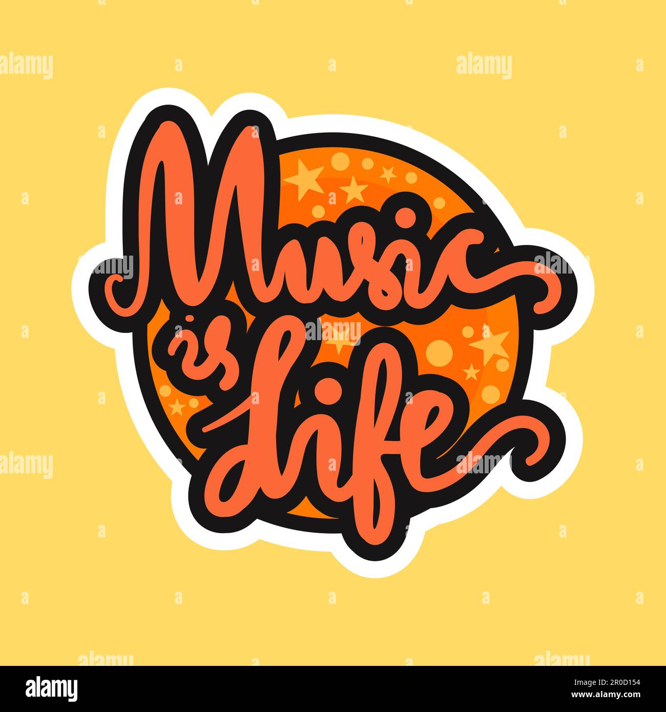 Vintage Musical Lettering for Banner and Badge. Sticker, Poster ...