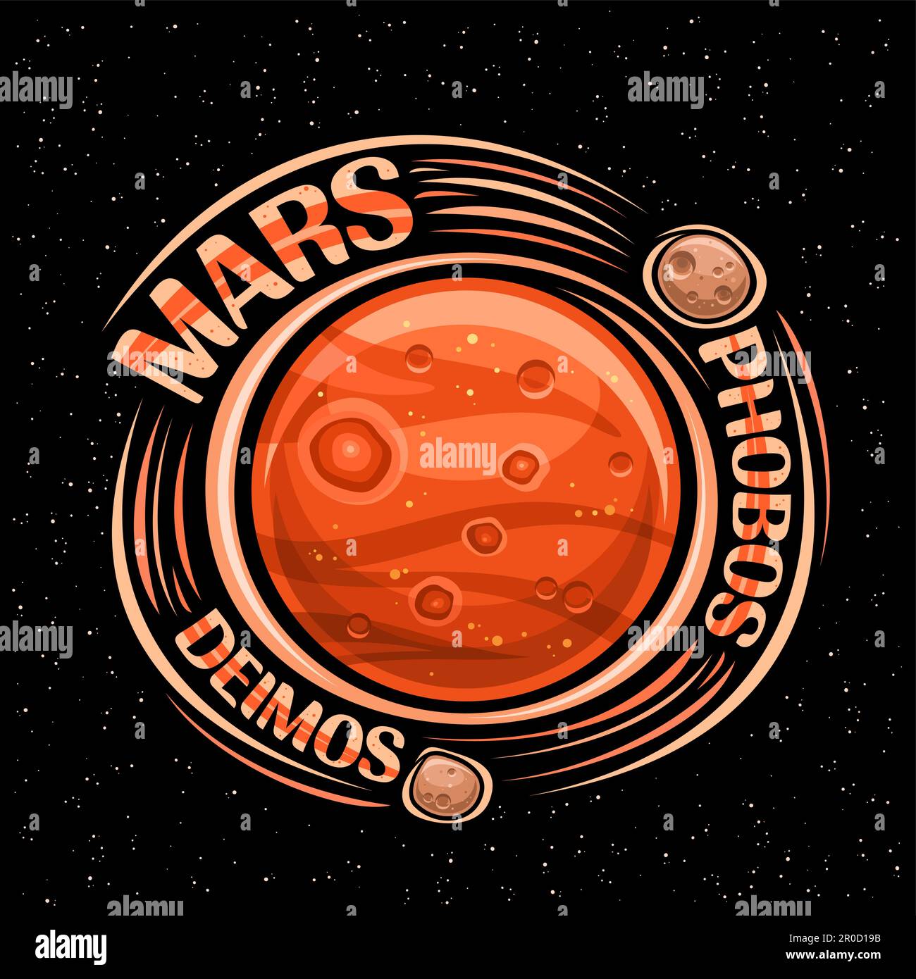 Rotating mars Stock Vector Images - Alamy