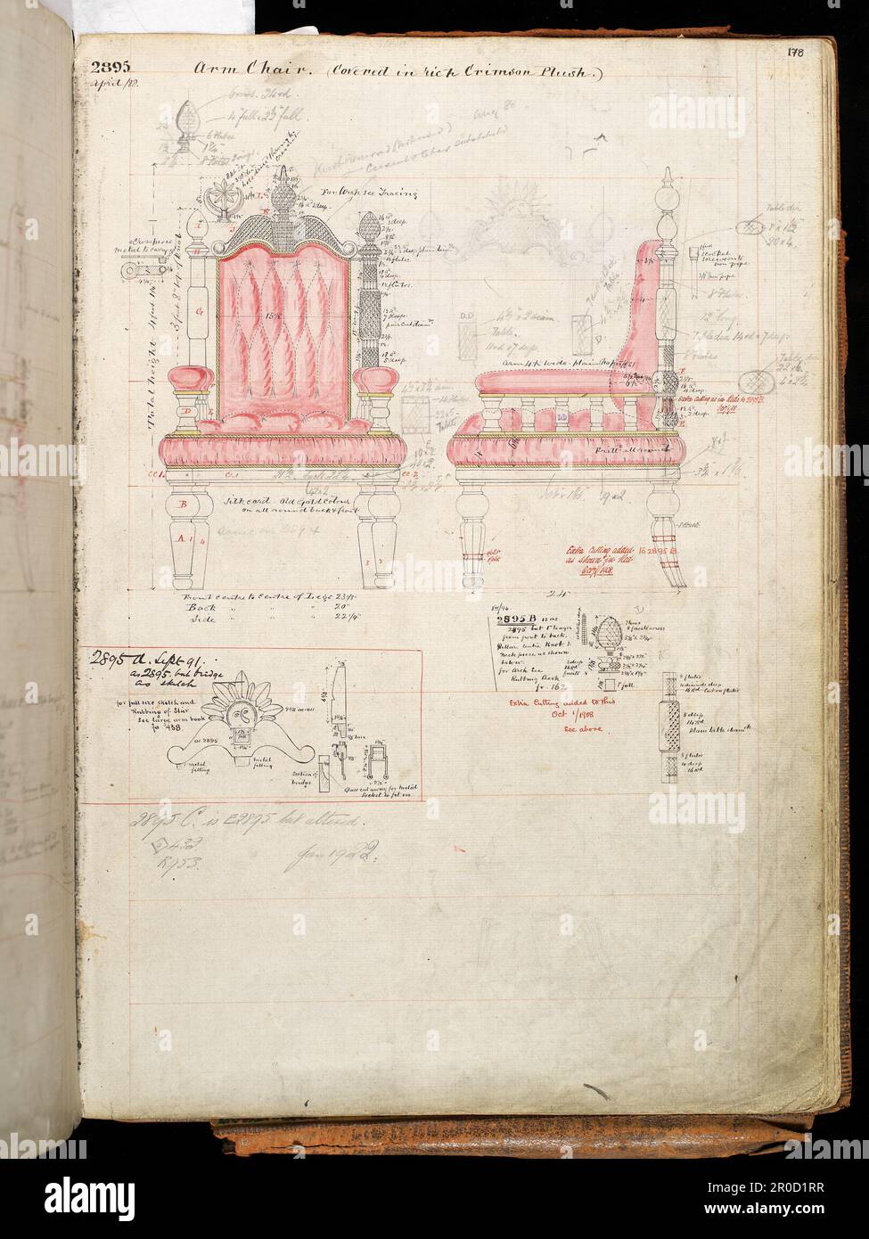 Glass Furniture Design. Osler Design Pattern Book - Arm Chair Covered ...