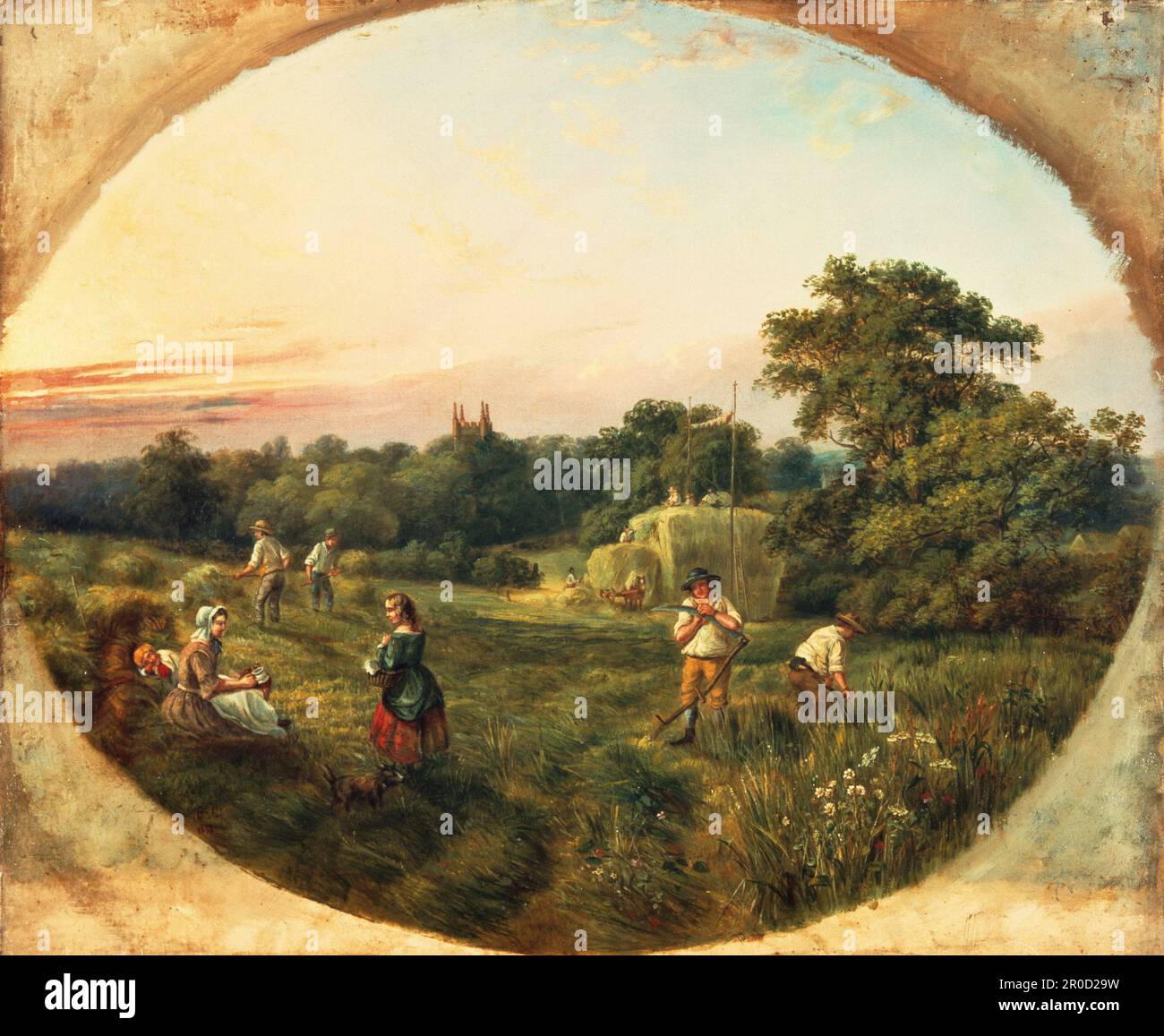 Haymaking, Mathew's Field Handsworth, Birmingham, dated 01/07/1859. Oil ...