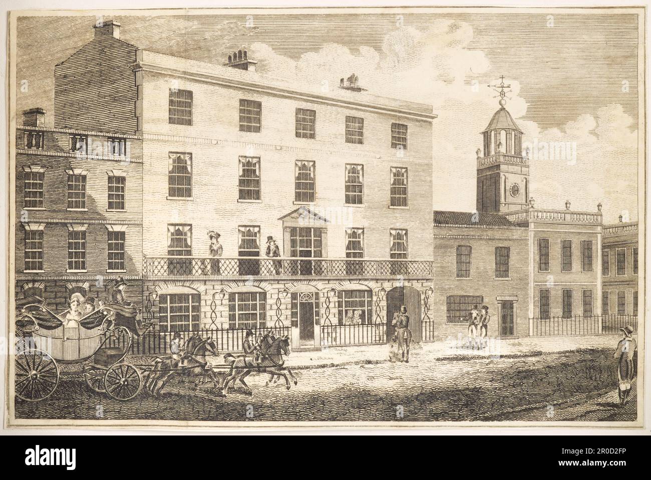 Engraving - Hen & Chickens Hotel, New Street, Birmingham. One of a ...