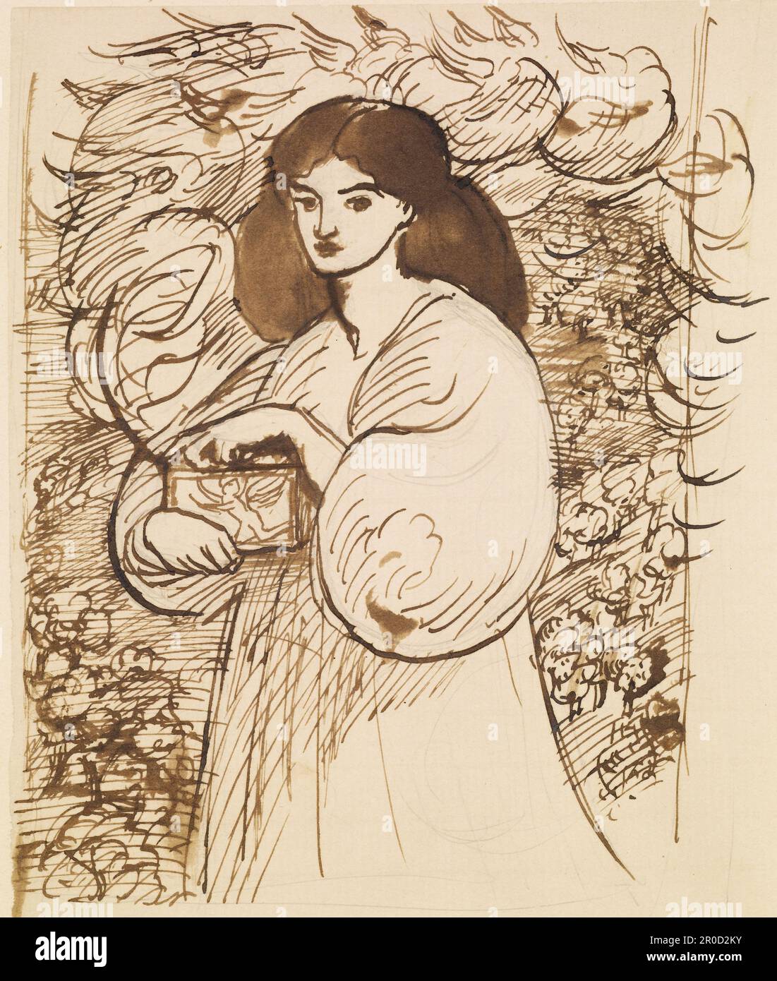Pandora - Compositional Study, 1860-70. Artist: Dante Gabriel Rossetti ...