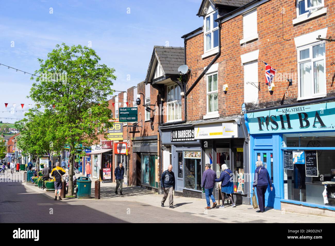 Belper Derbyshire Shops and businesses on King Street, Belper ...