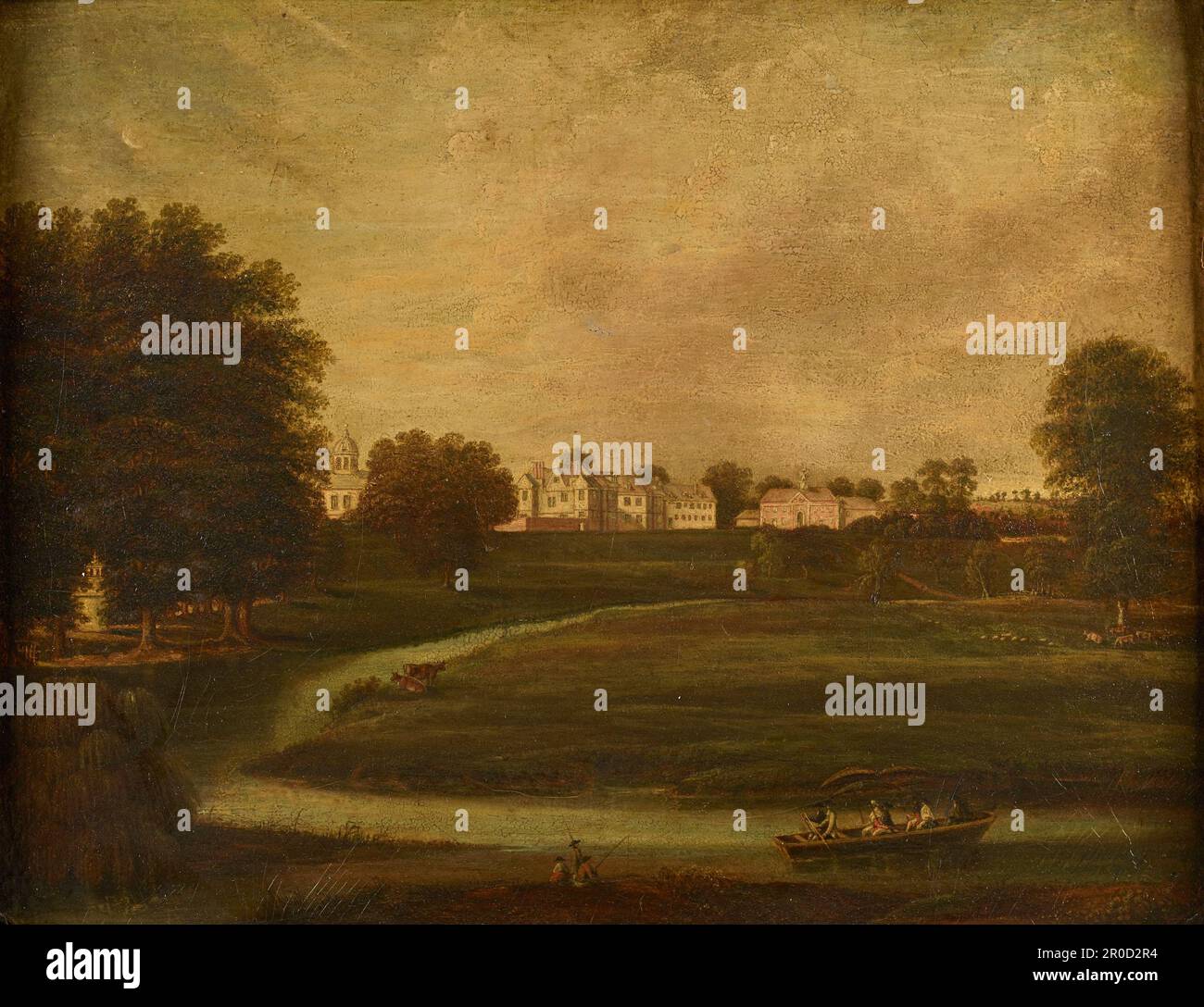 Distant View of Birdingbury Hall, Warwickshire, 1750-1800. Artist ...