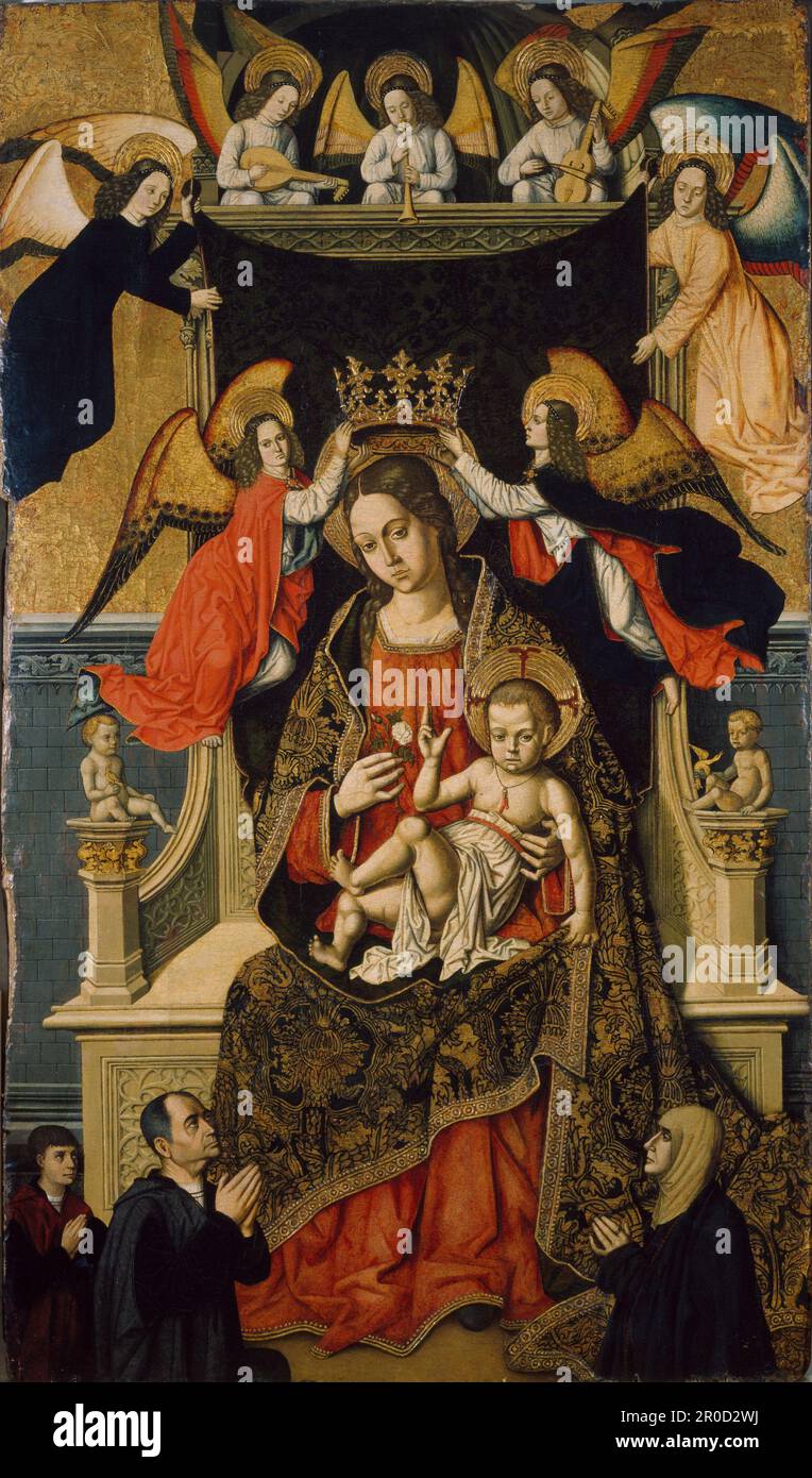 The Virgin and Child with Angels and Donors, 1475-1500. Master of ...