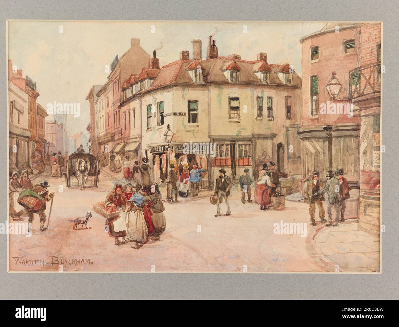 Topographical view of Birmingham.Watercolour. Dale End and Stafford ...