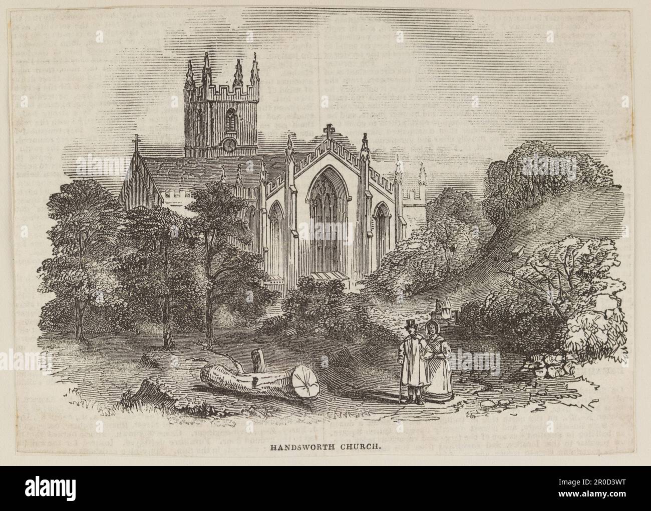 Engraving - Parish Church, Handsworth, 19th Century. Wilkinson ...
