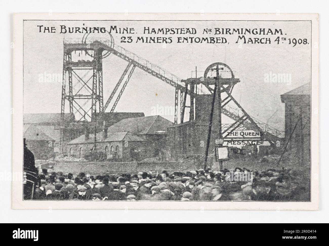 Postcard - The Burning Mine. Hampstead Near Birmingham, 1908 ...