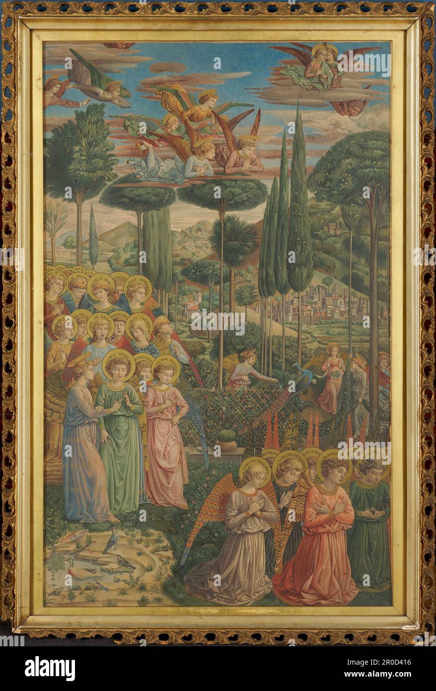 Angels Adoring (Fresco, Palazzo, Riccardi, Florence), 1884. Engraver ...