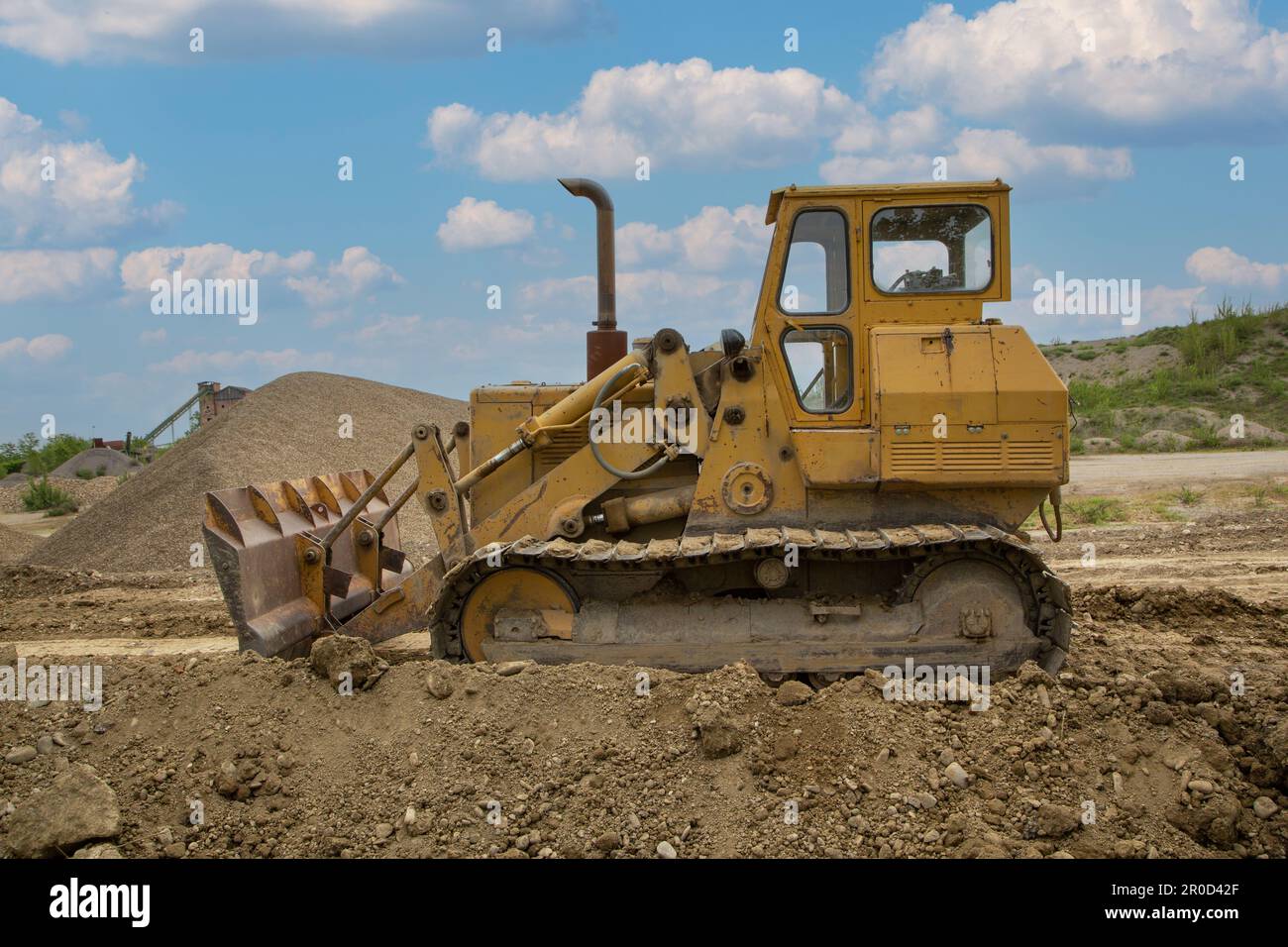 Bulldozer at work Stock Photo - Alamy