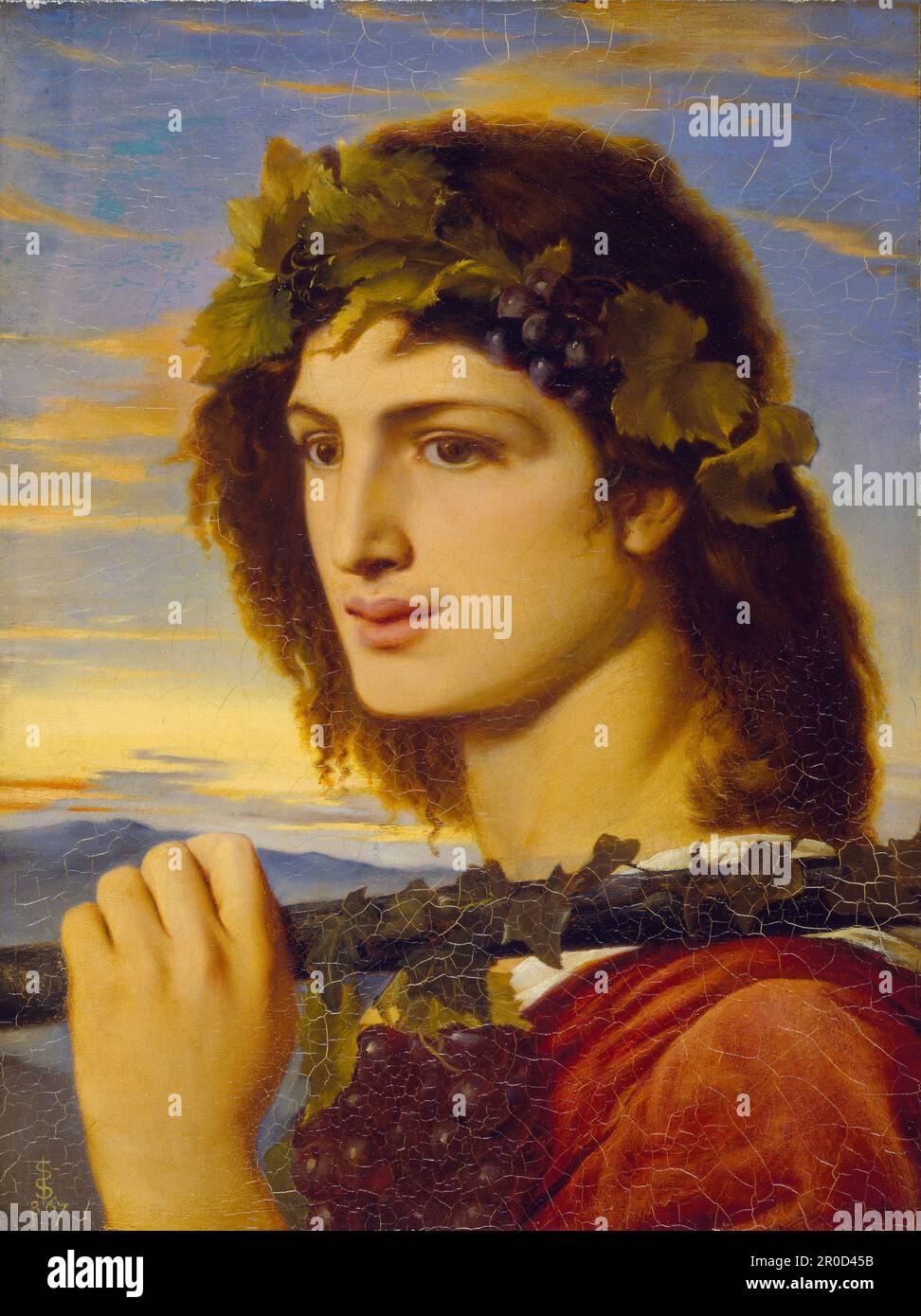 Bacchus, 1867. Oil painting. Artist: Simeon Solomon (d. 1905 Stock ...