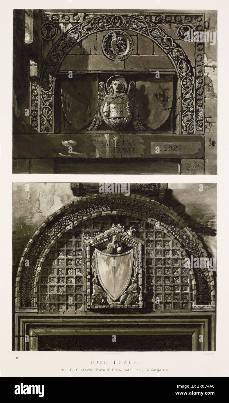 Examples of Architecture of Venice - Door Heads from Ca Contarini Porta ...