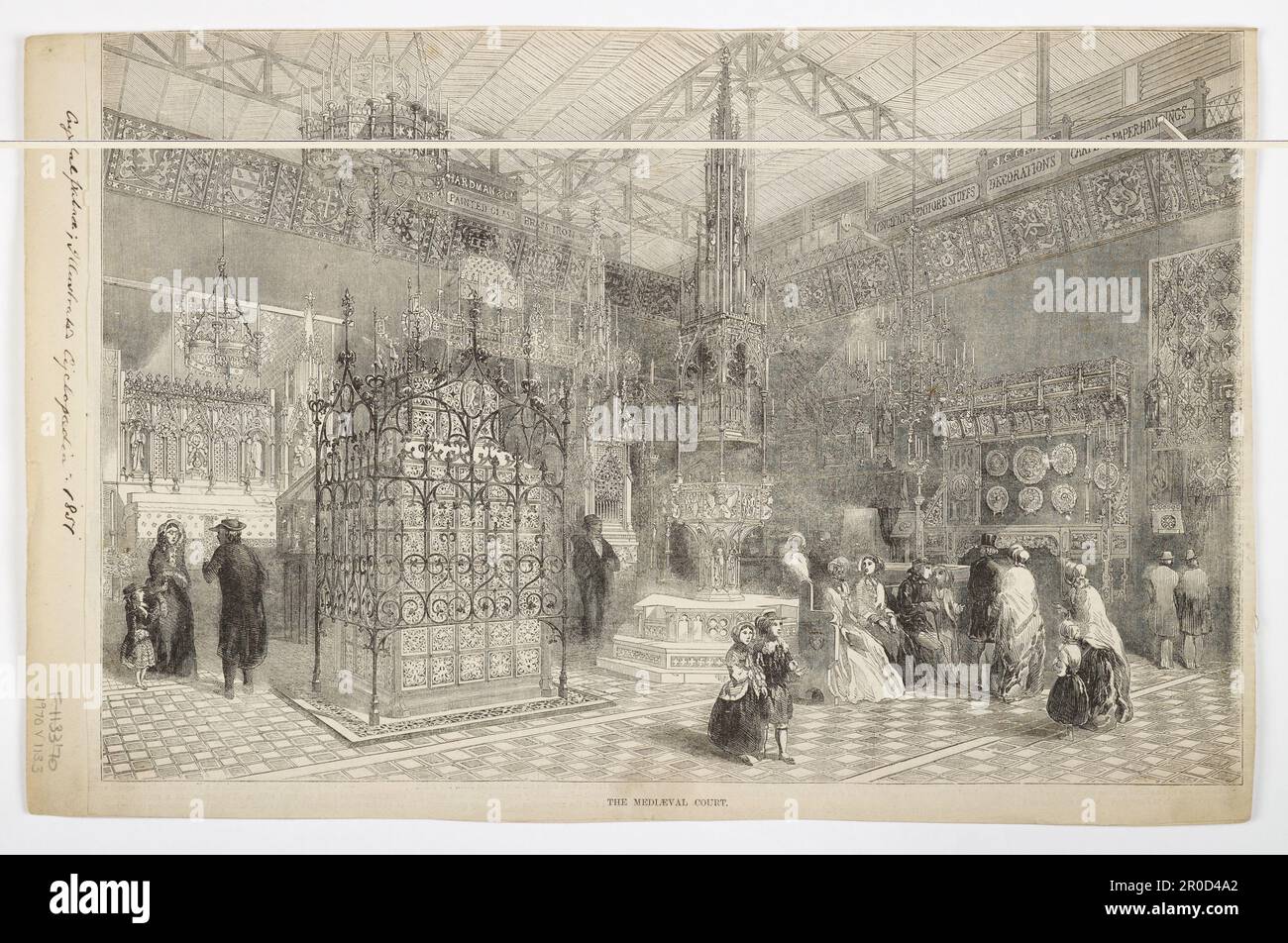 Engraving. - Great Exhibition, Crystal Palace, London 1851. View of the ...